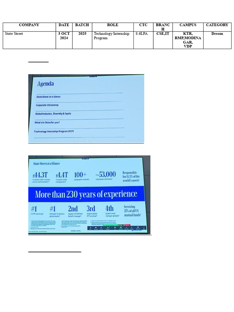 State street ppt | PDF