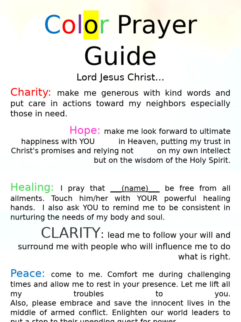 Color Prayers | PDF