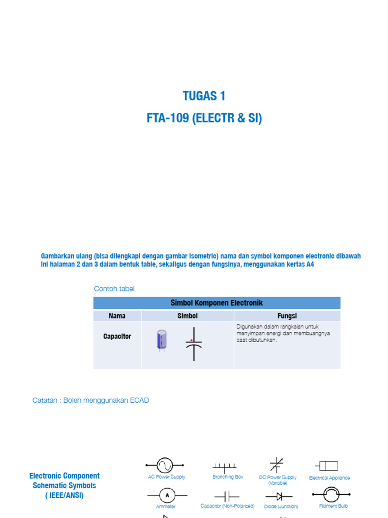 Tugas-1, Fta-109 (Electr & Si) | PDF