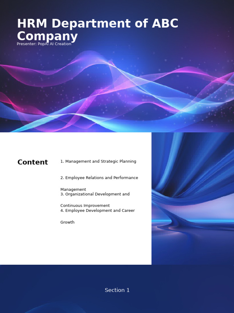 HRM Department of ABC Company | PDF