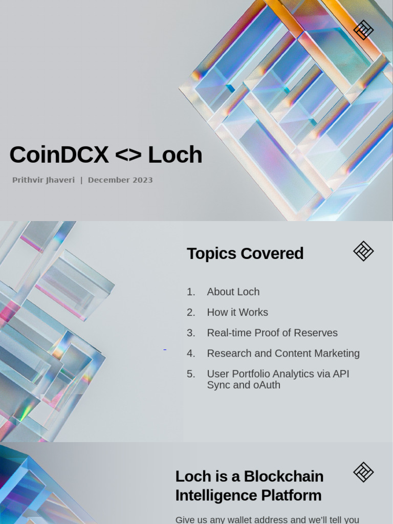 Coindcx Loch Proposal | PDF | Cryptocurrency | Technology & Engineering