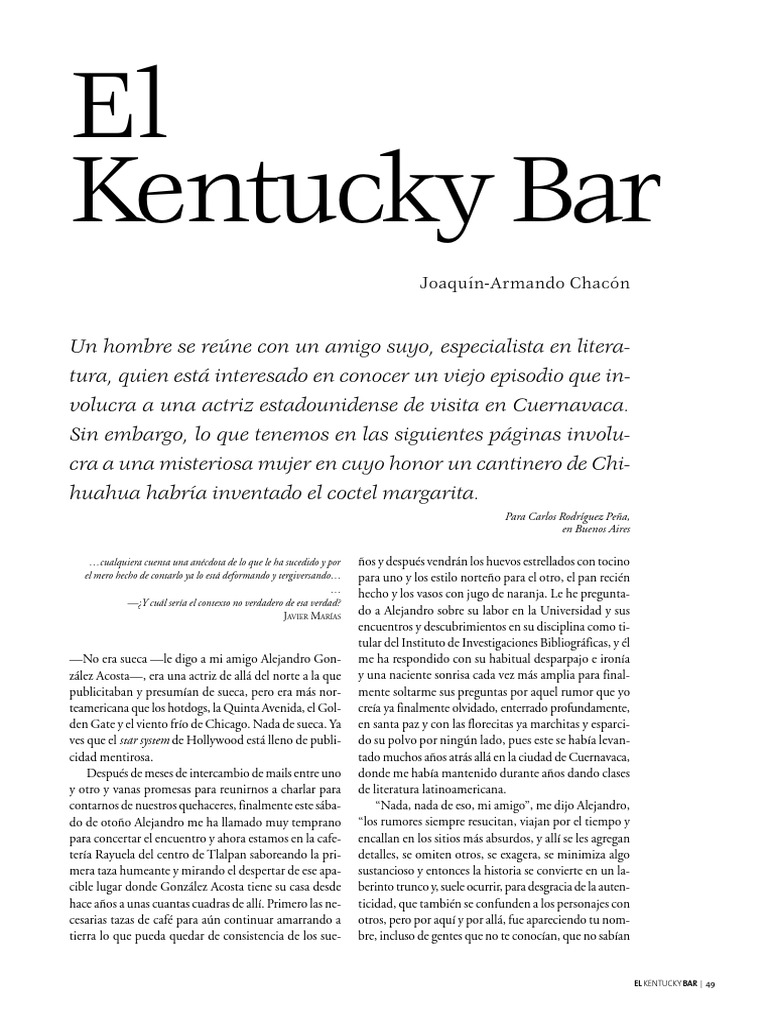 El Kentucky Bar | PDF