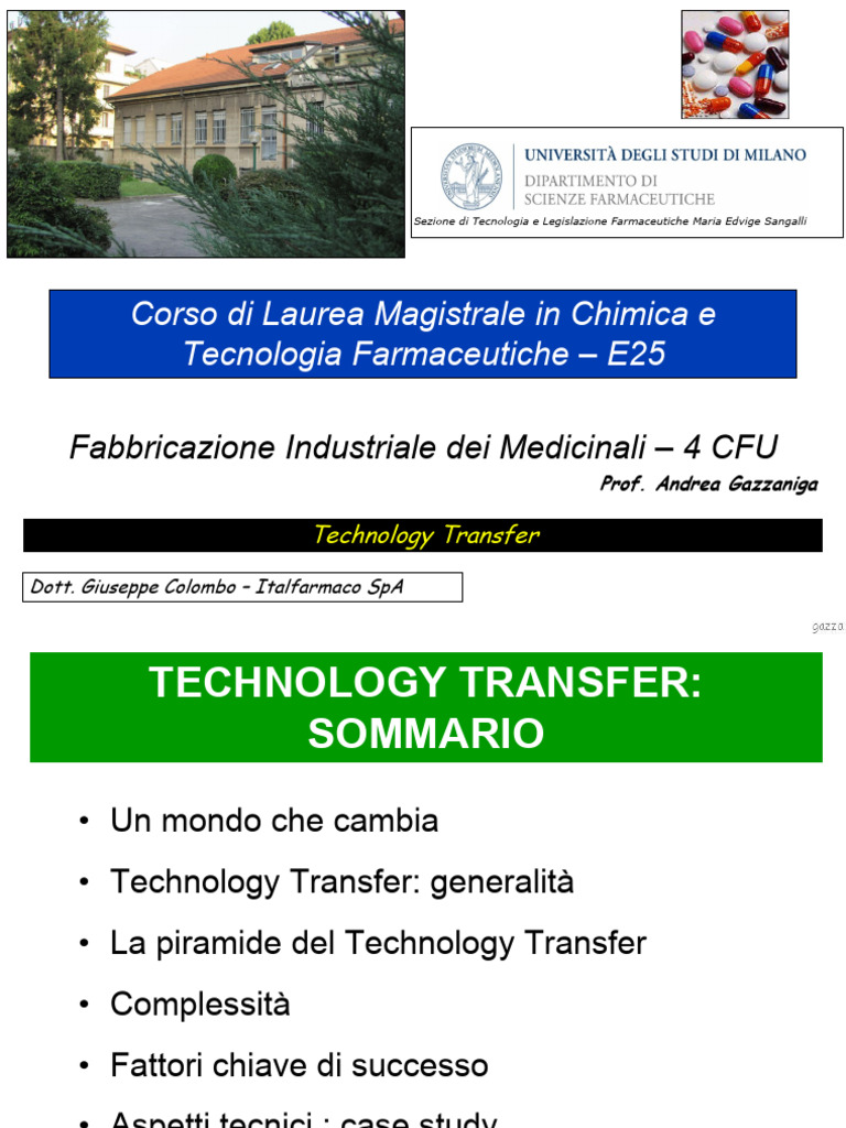 7 Technology Transfer | PDF | Sanofi | Pharmaceutical Industry