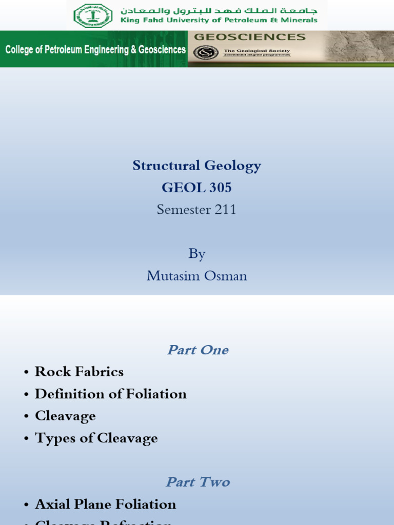 10-Cleavage and Foliation | PDF | Structural Geology | Rocks