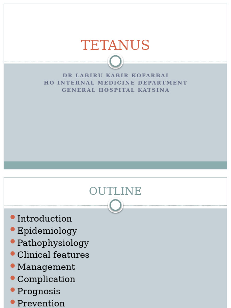 TETANUS | PDF