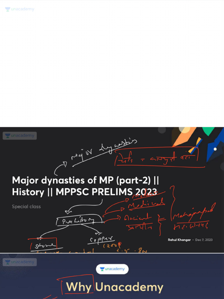 Major Dynasties of MP Part2 History MPPSC PRELIMS 2023 With Anno | PDF