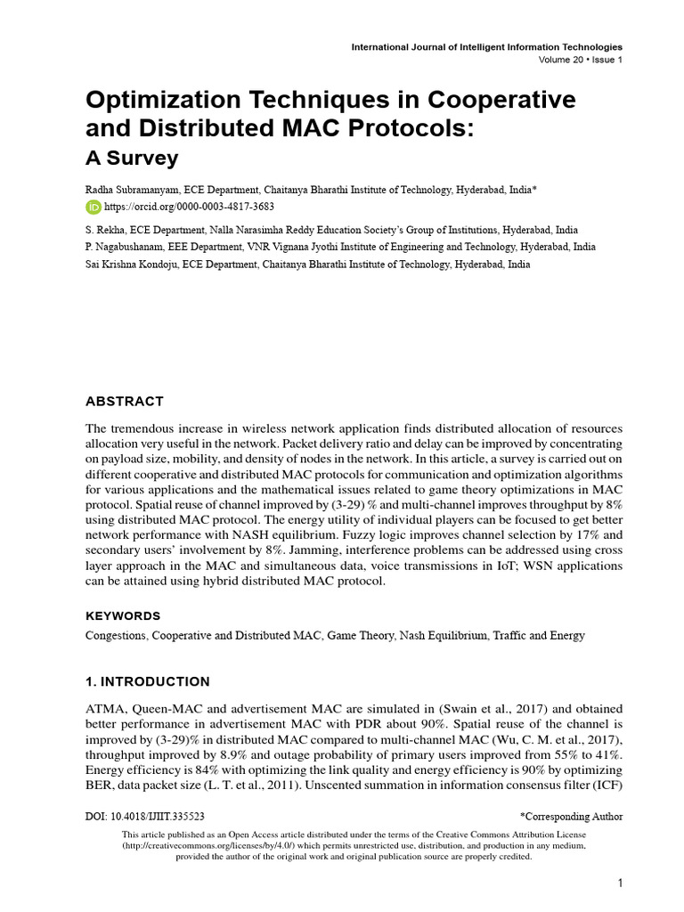 Optimization Techniques in Cooperative and Distrib | PDF