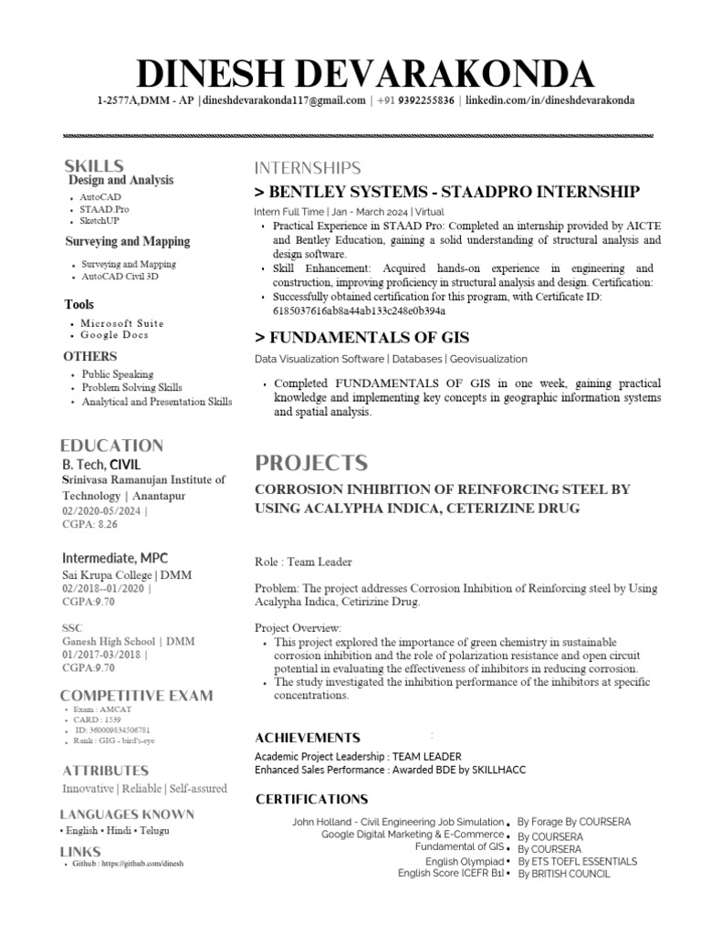 Dinesh Resume | PDF