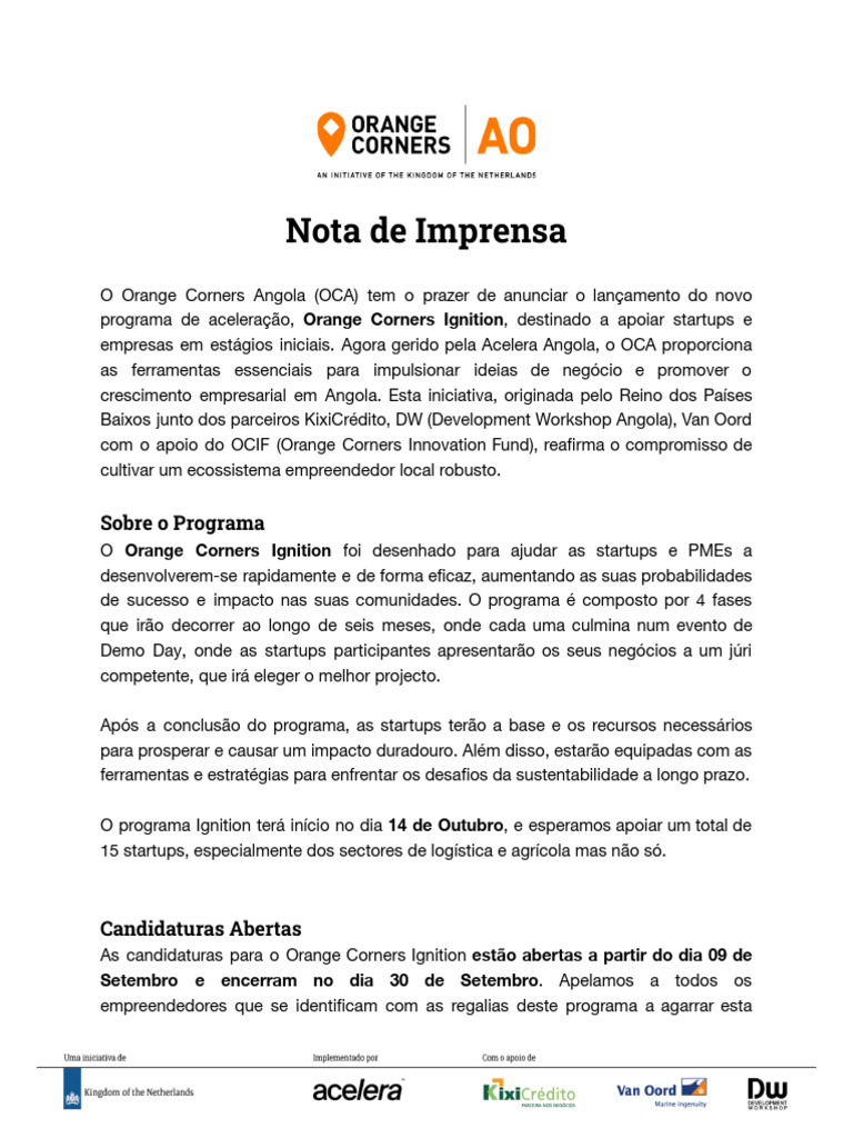 Nota de Imprensa OCI 1º Edição - v2.0 | PDF
