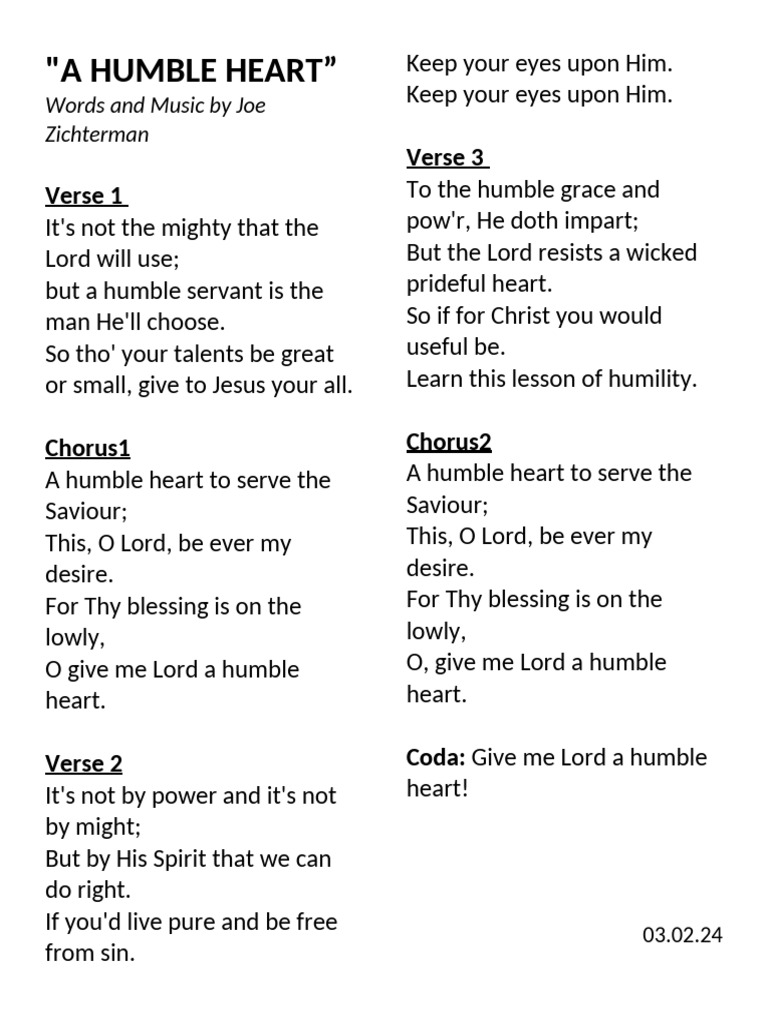 A Humble Heart | PDF