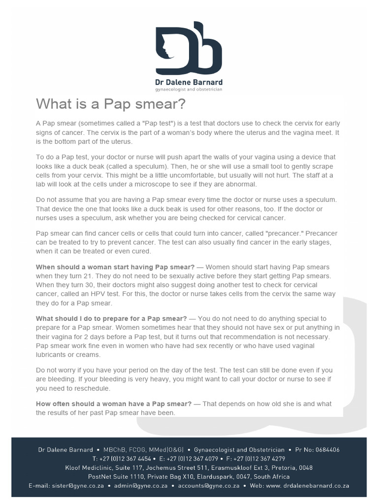 What Is A Pap Smear | PDF