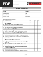 General Work Permit Sample Format | PDF