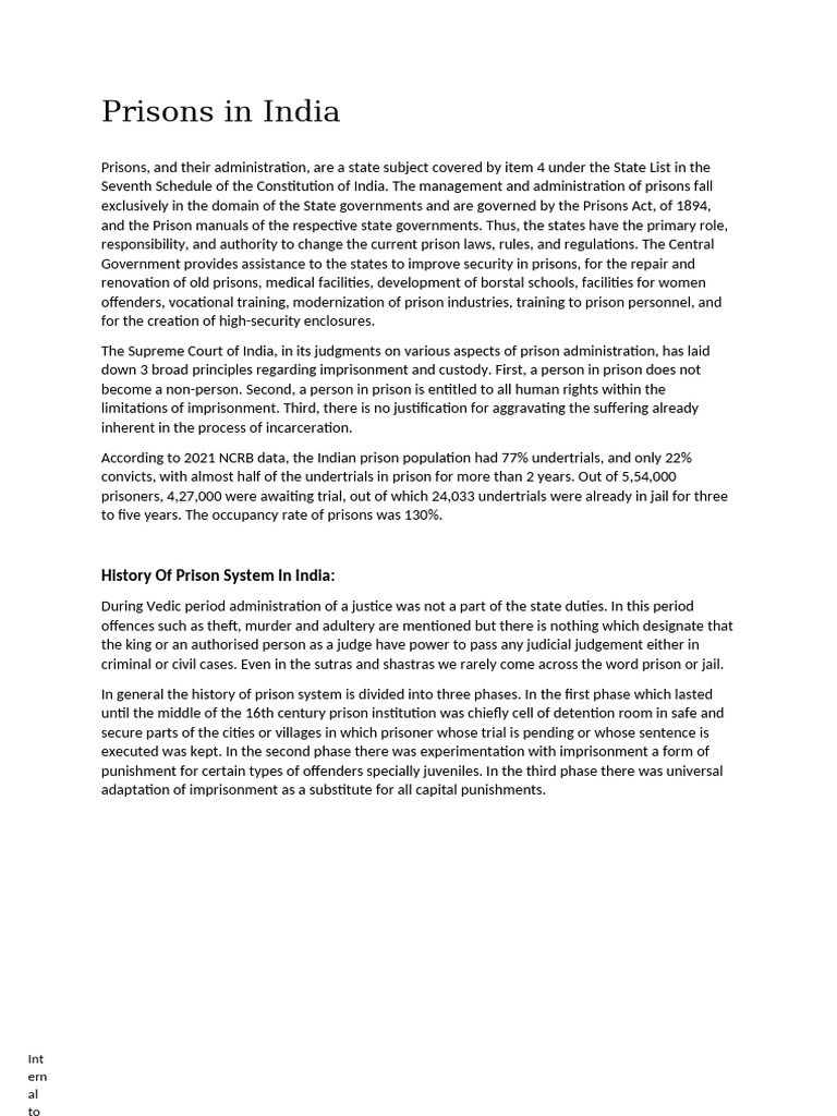 Prison-system-in-India_Edited | PDF