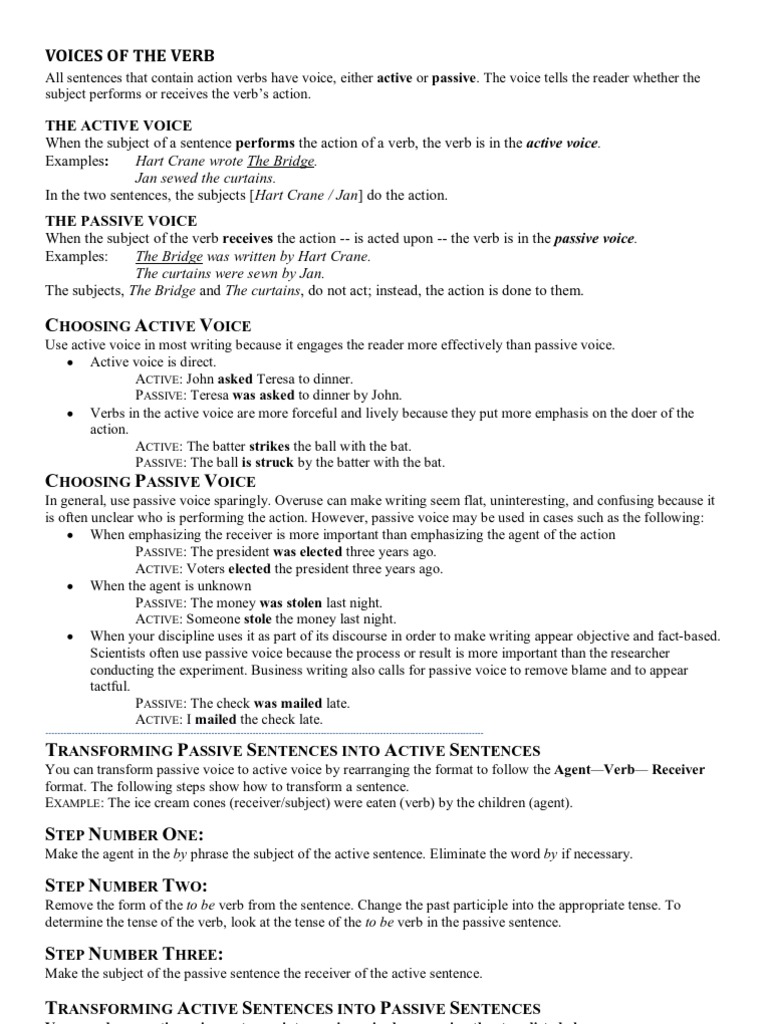 Voices of The Verb | PDF