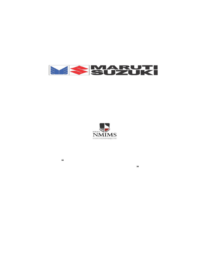 Suppy Chain Management of Maruti Suzukiv1 | PDF