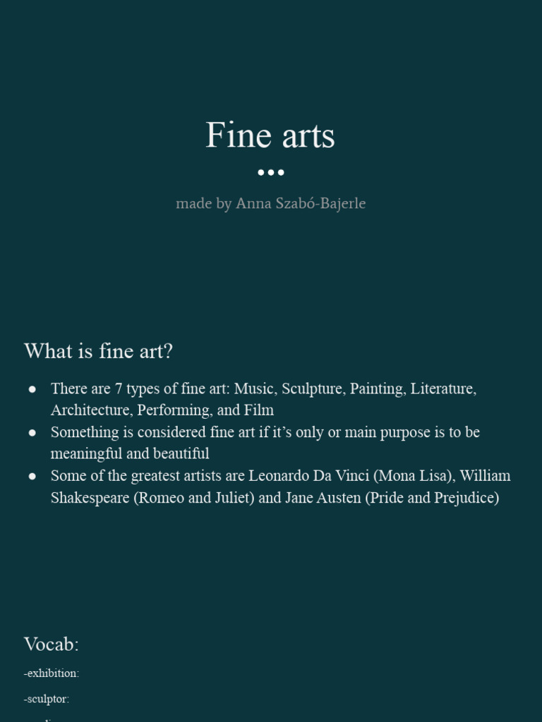 Fine Arts | PDF