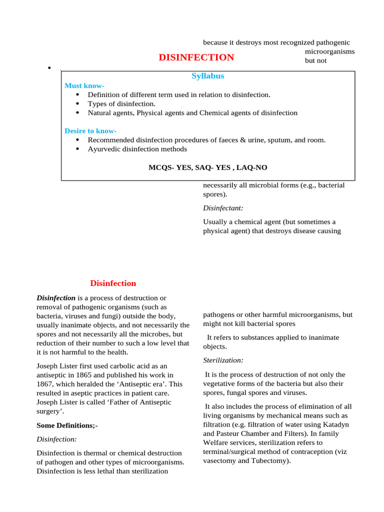 Disinfectants | PDF | Disinfectant | Science & Mathematics