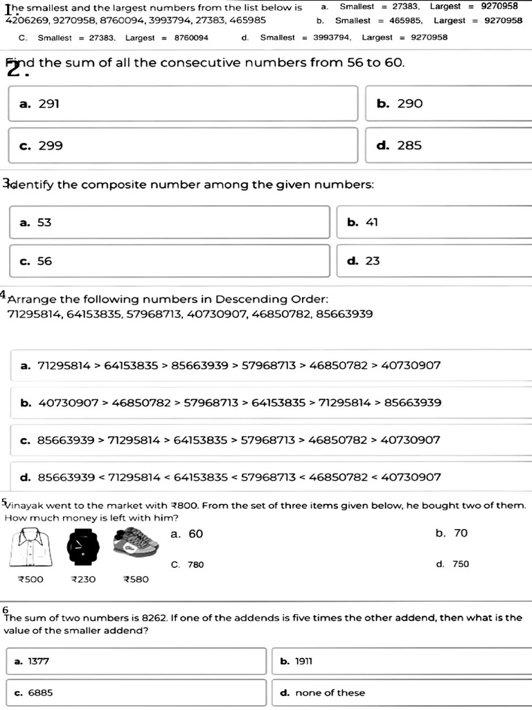 Number Four For Operations | PDF