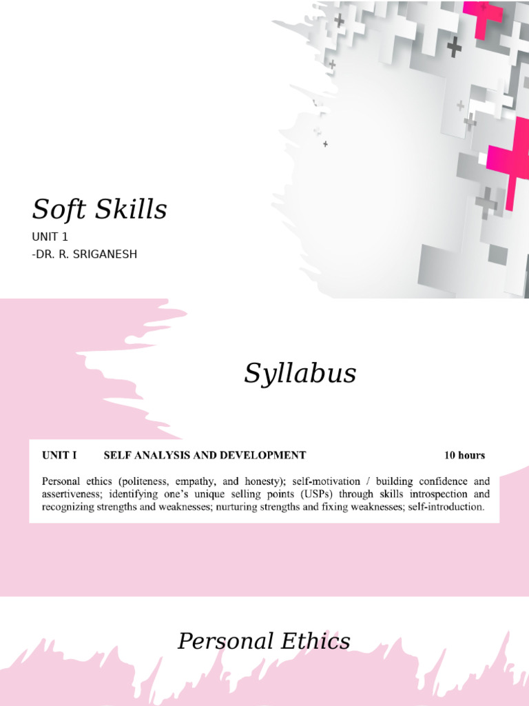 Unit 1 soft skills | PDF