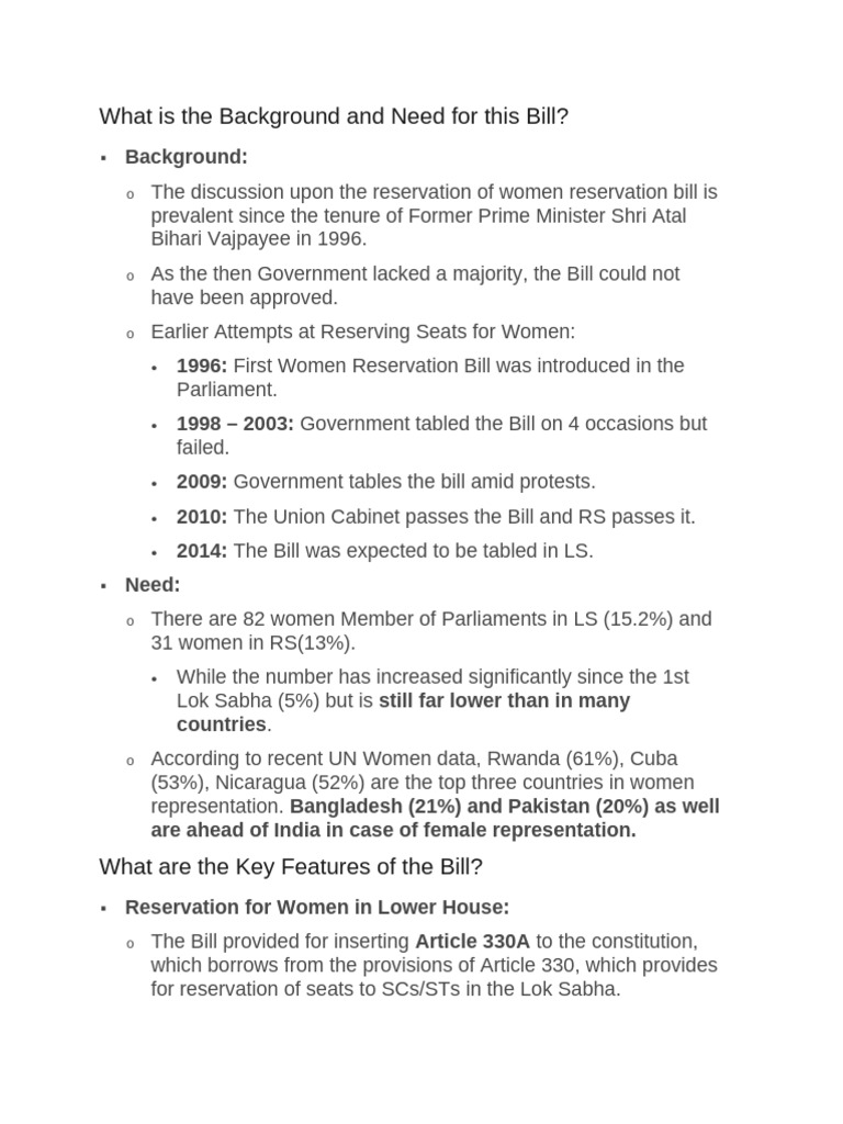 Women Reservation | PDF