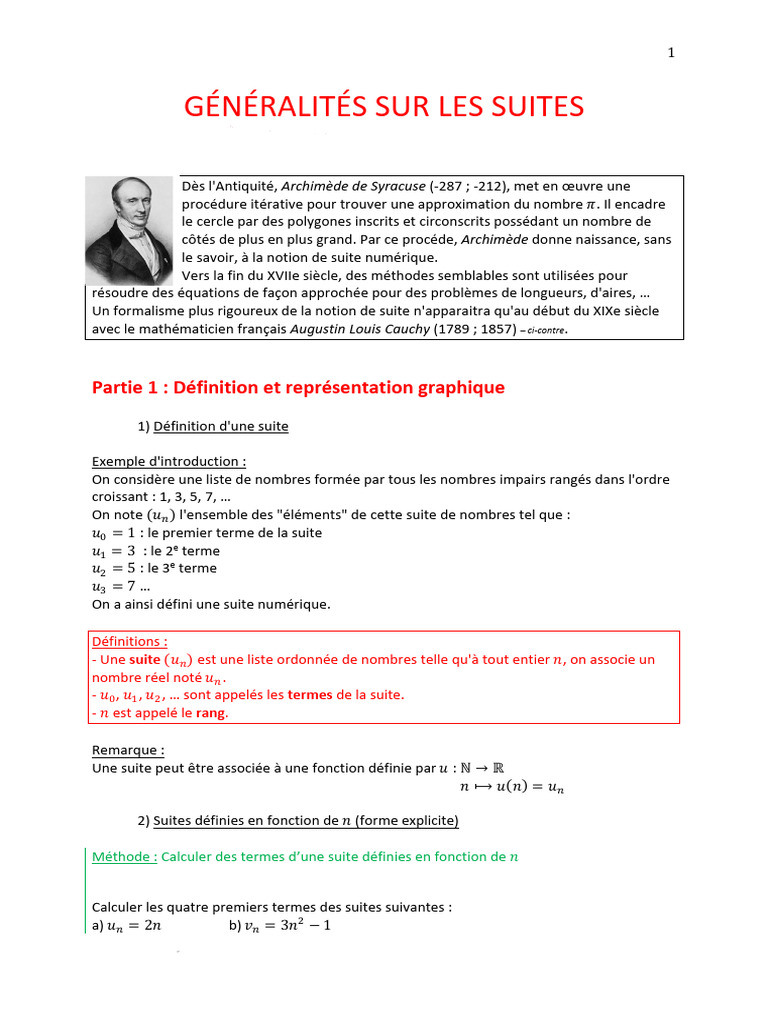 Généralité des suites | PDF