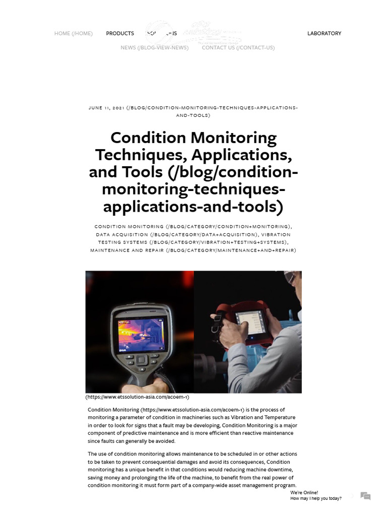 Condition Monitoring Techniques, Applications, and Tools | PDF