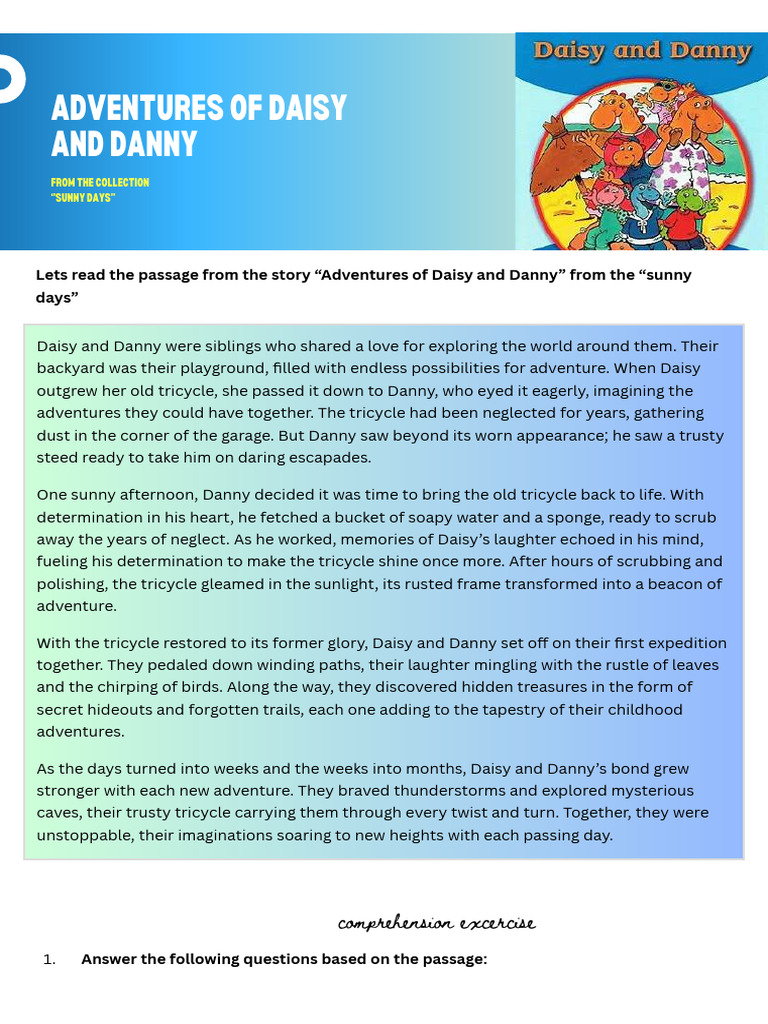 Adventures of Daisy and Danny | PDF | Poetry