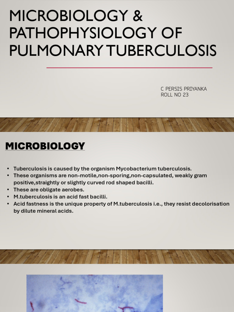 Microbiology & Pathophysiology of Pulmonary Tuberculosis: C Persis ...