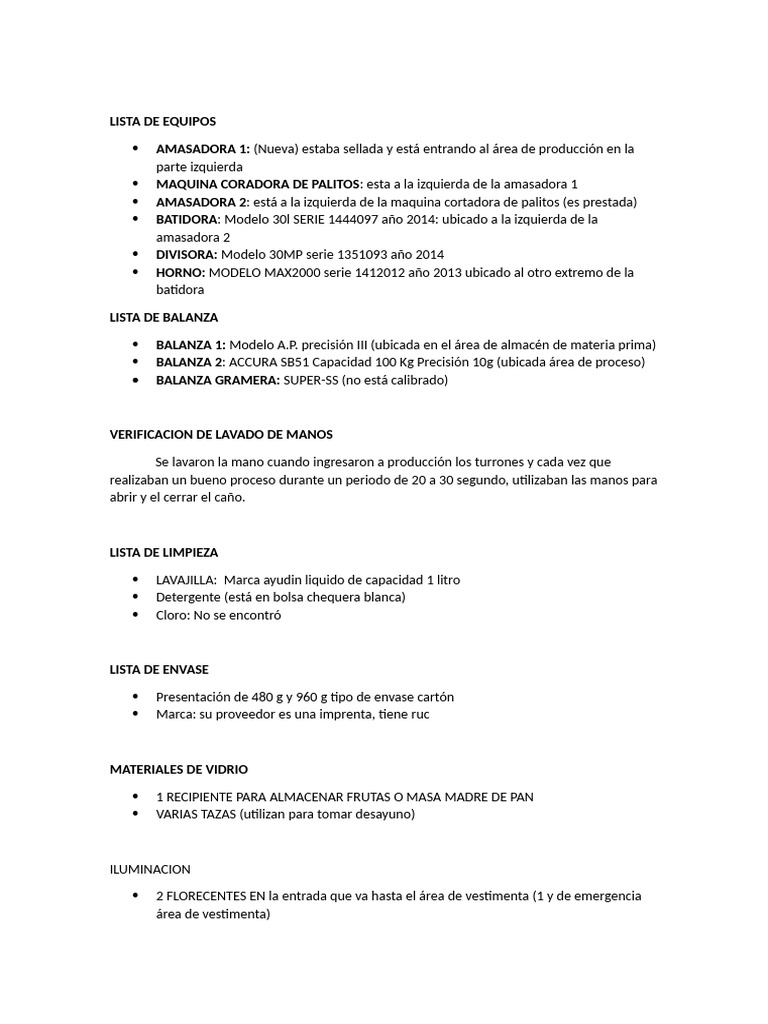 LISTA DE EQUIPOS | PDF