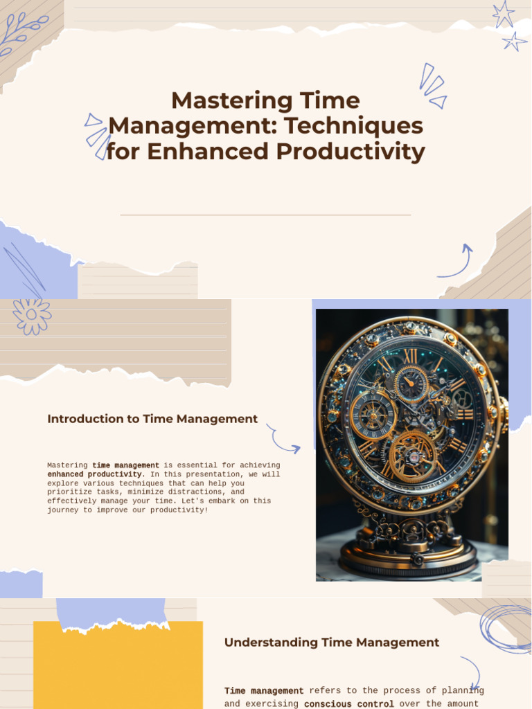 Slidesgo Mastering Time Management Techniques For Enhanced Productivity 202410030928154tzo | PDF ...