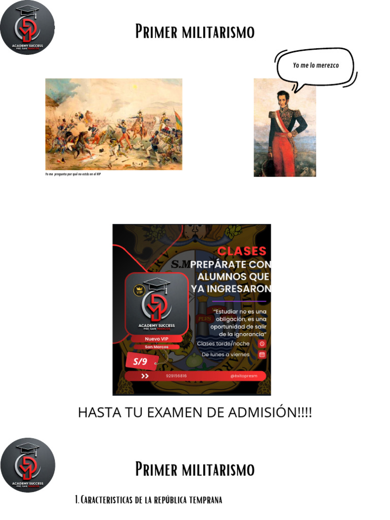 Primer Militarismo | PDF | Perú | América del Sur