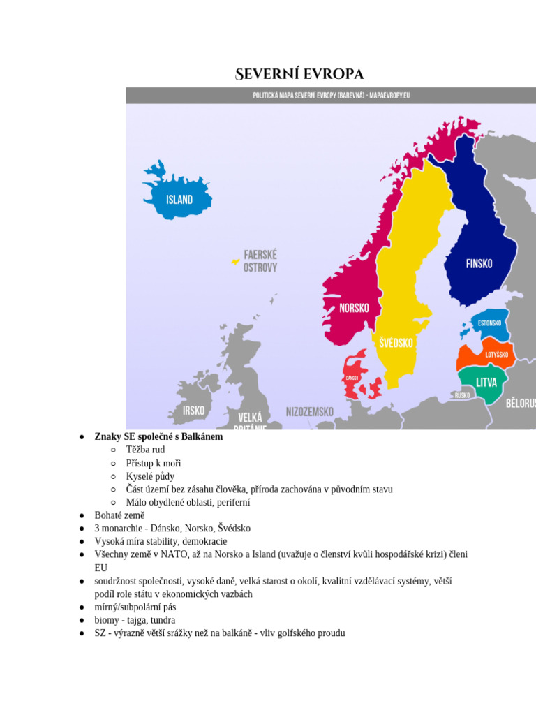 Severní Evropa | PDF