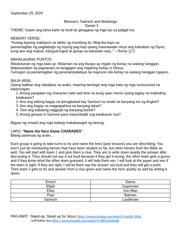 Meshac Sadrac and Abednego | PDF