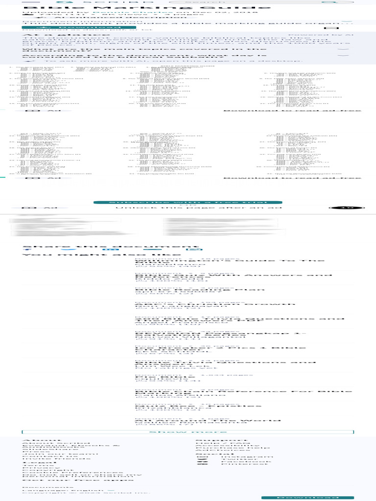 Bible Marking Guide PDF Sabbath in Christianity Religious Faiths | PDF ...