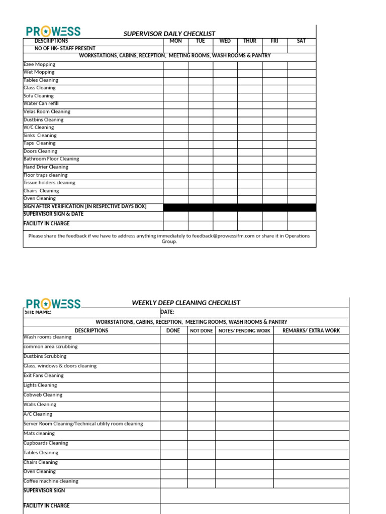 Checklist Formats | PDF