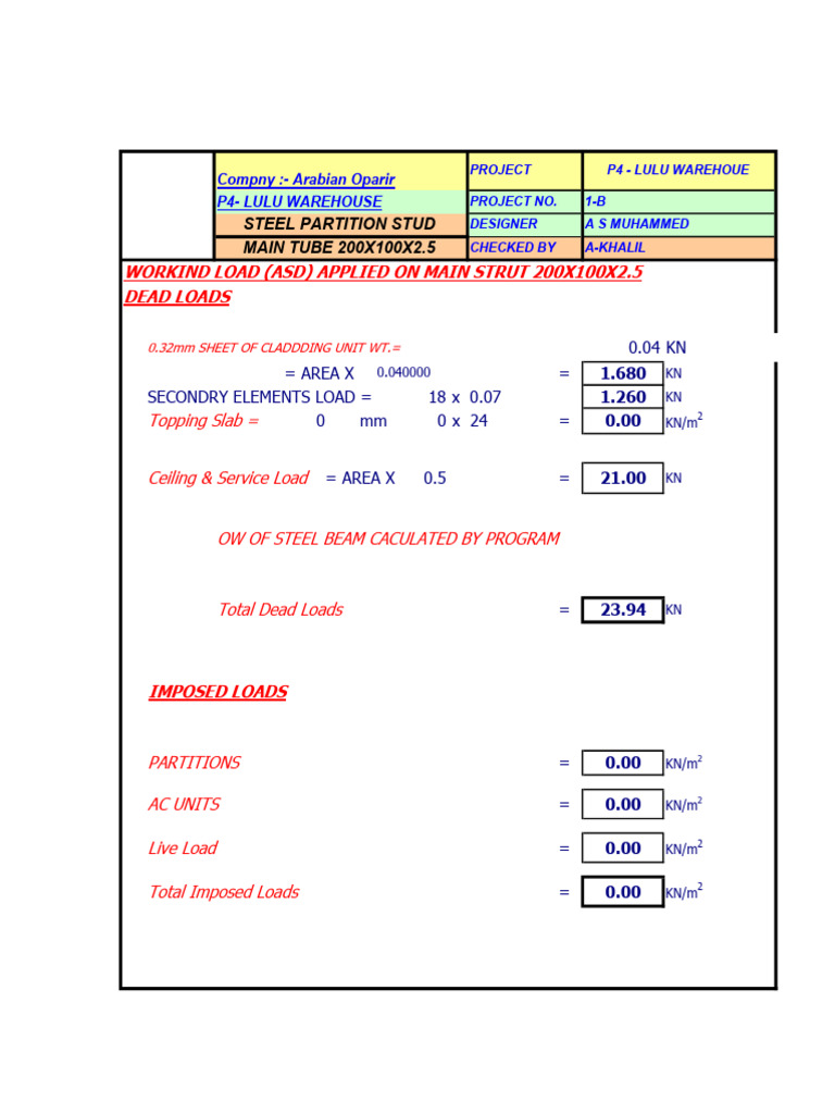 Stud Calculation-01-M01 | PDF