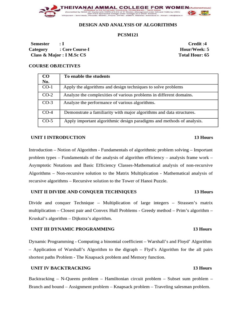 DAA Msc1 Blueprint Main Exam | PDF