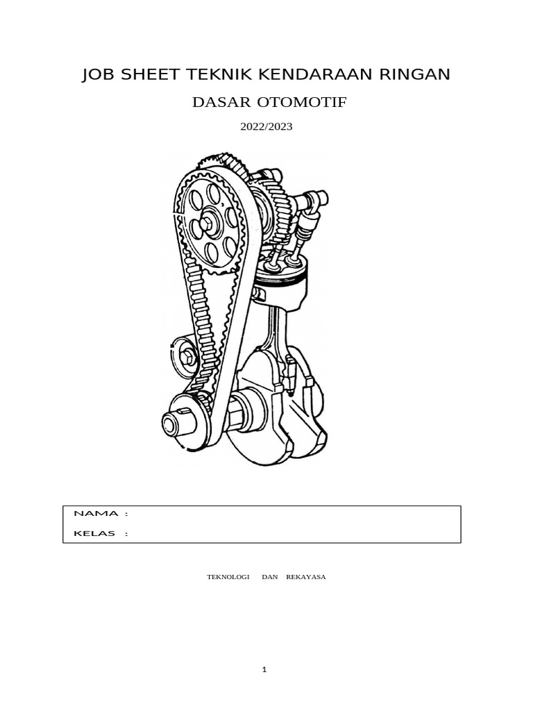 Job Sheet Otomotif Dasar | PDF