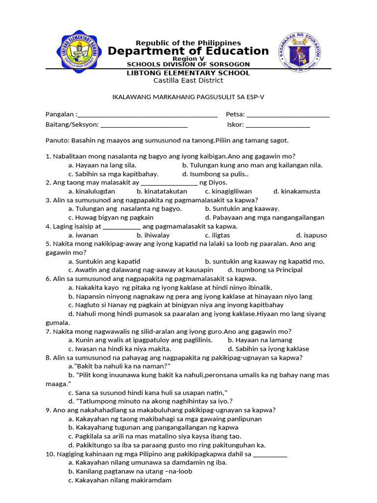 PT - Esp 5 - Q2 | PDF