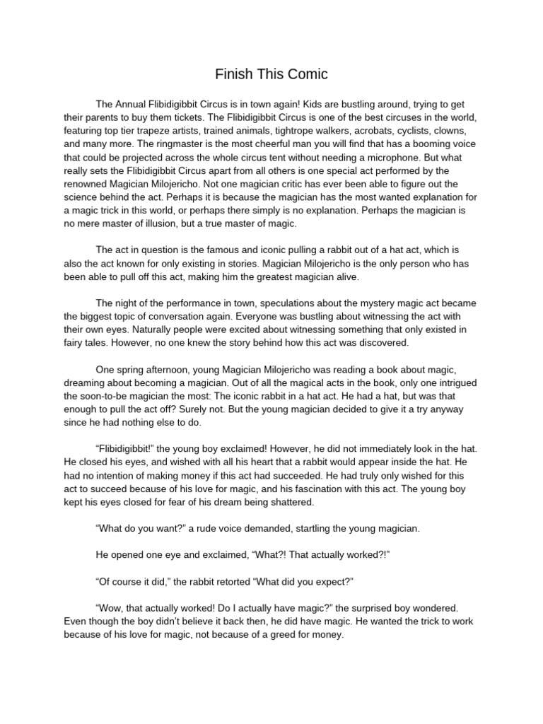 Finish This Comic | PDF