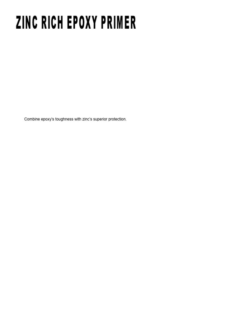 3 Zinc Rich Epoxy Primer N | PDF
