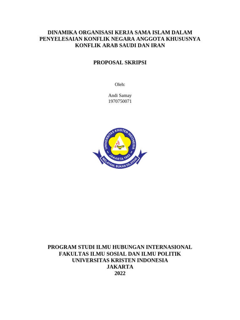 Proposal-Andi Samay 1 | PDF