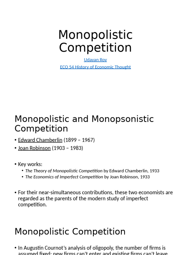 Monopolistic Competition | PDF | Profit (Economics) | Monopoly