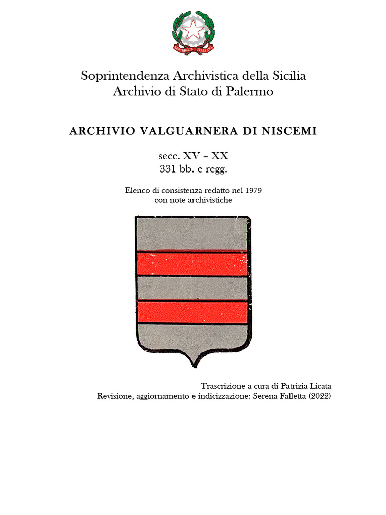186 Valguarnera Di Niscemi REV SeF | PDF