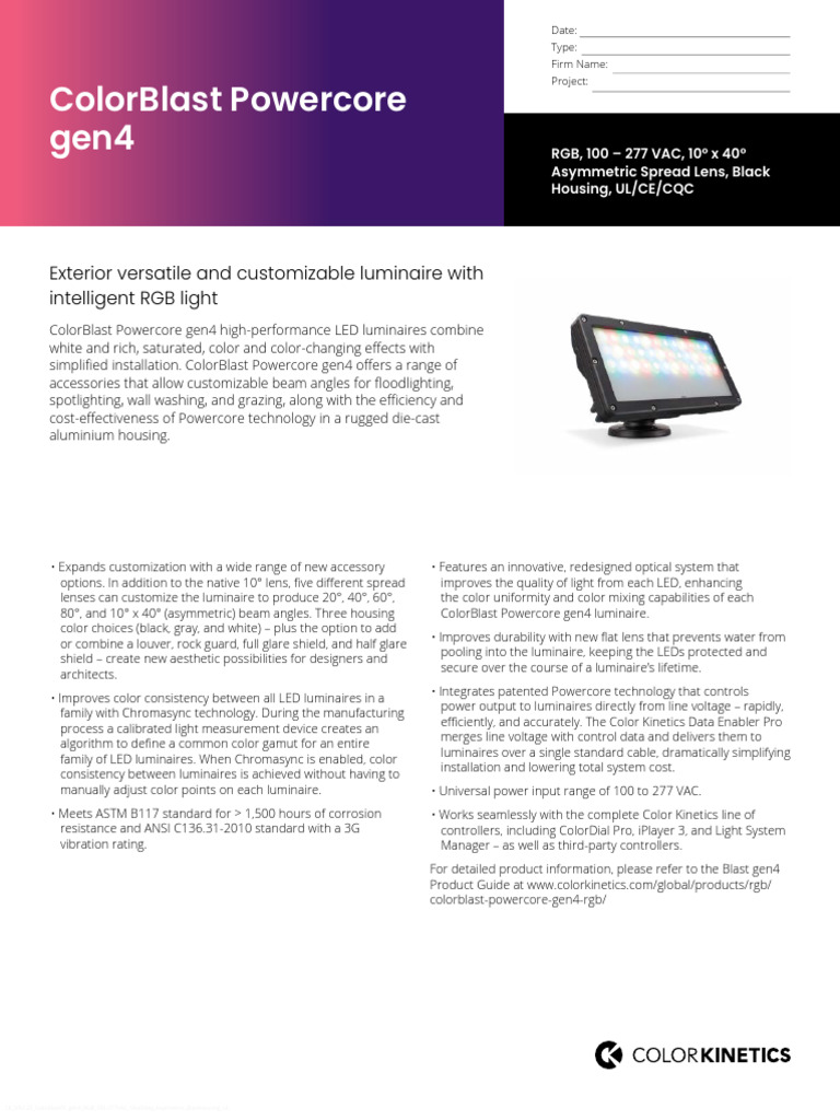 Color Blast Powercore | PDF