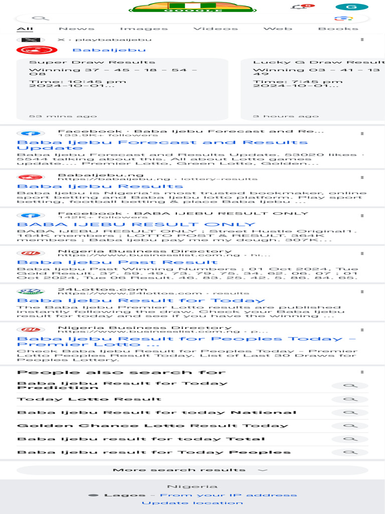 Baba Ijebu Result For Today - Google Search | PDF