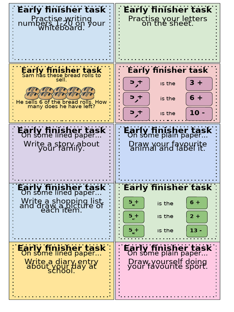 Early-finisher-tasks | PDF