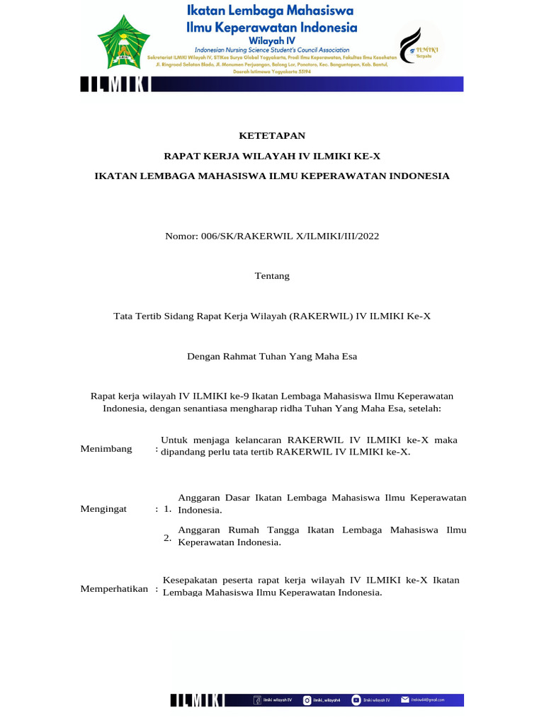 Konsiderasi RAKERWIL-X 2022 | PDF