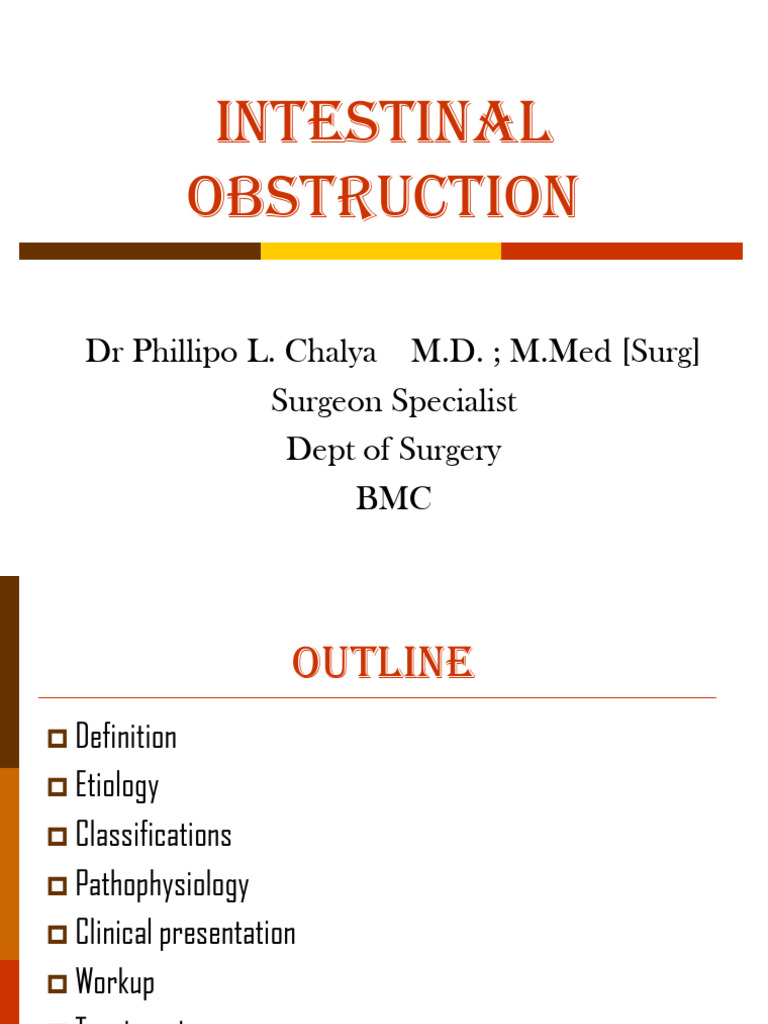 Intestinal Obstruction.. | PDF
