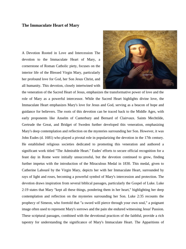 The Immaculate Heart of Mary | PDF